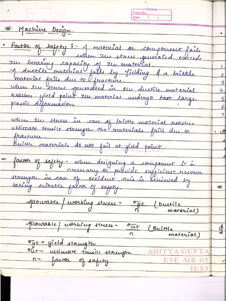 Machine Design-1 | PDF