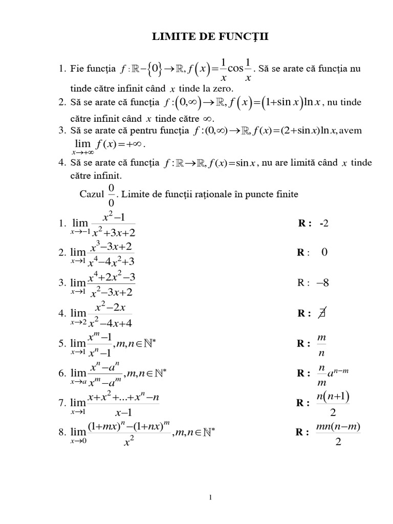 Limite de Functii OK | PDF