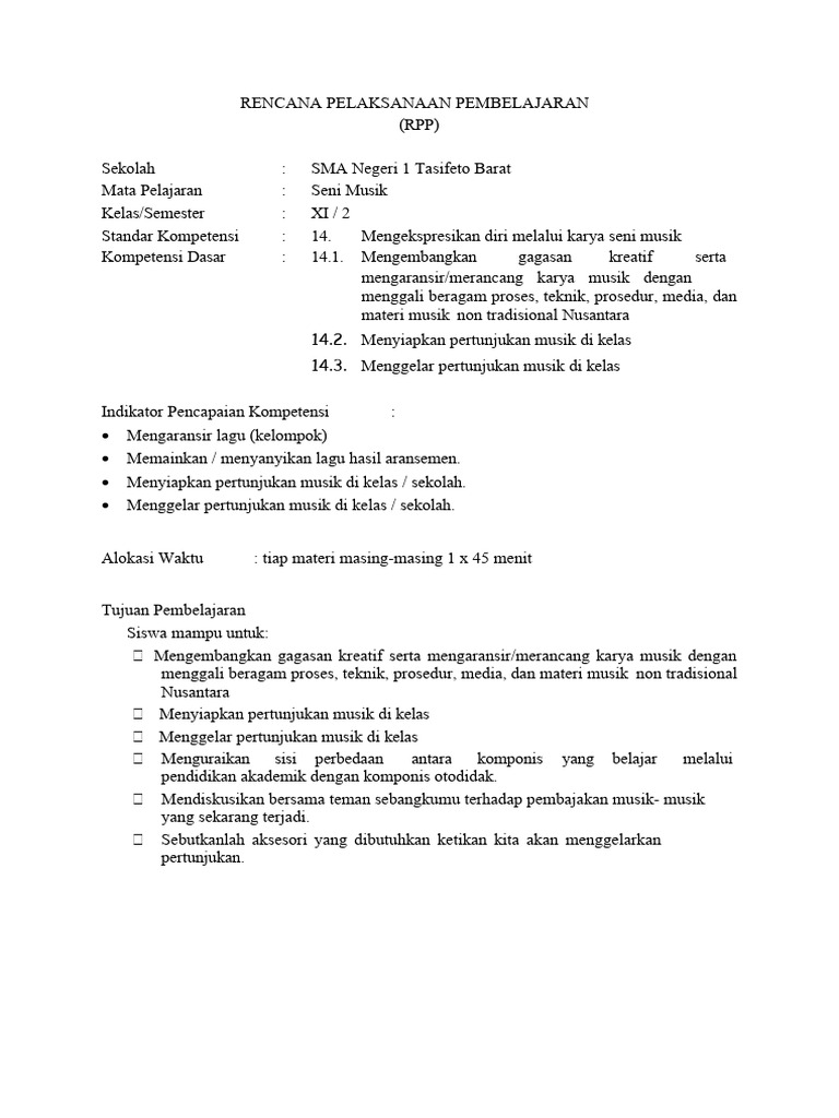 RENCANA PELAKSANAAN PEMBELAJARAN, Joni Observasi | PDF