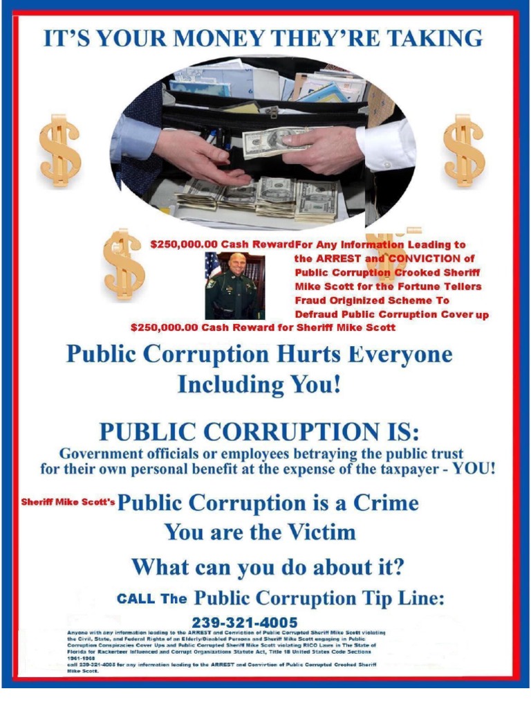 $250,000.00 Cash Reward For The ARREST and Conviction of Sheriff Mike ...