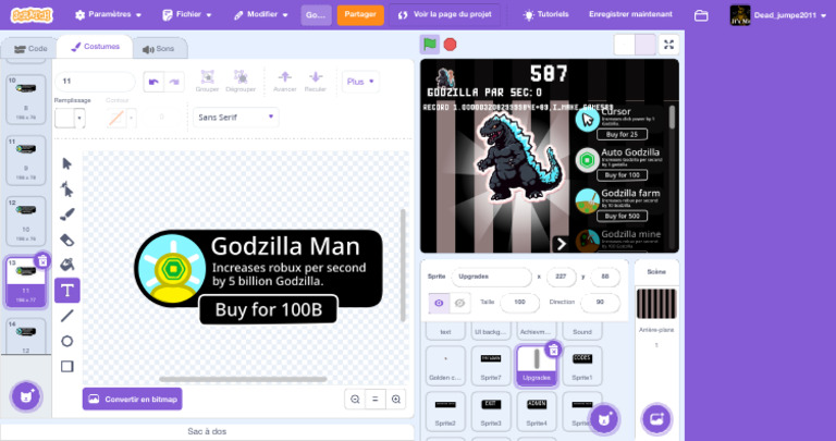 Godzilla Cliker Original On Scratch 9 | PDF
