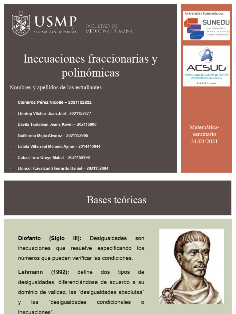 Exposición matemática | PDF | Ecuaciones | Factorización