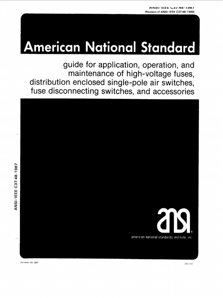 ANSI-IEEE STD C37.48-1987 | PDF | Fuse (Electrical) | Capacitor