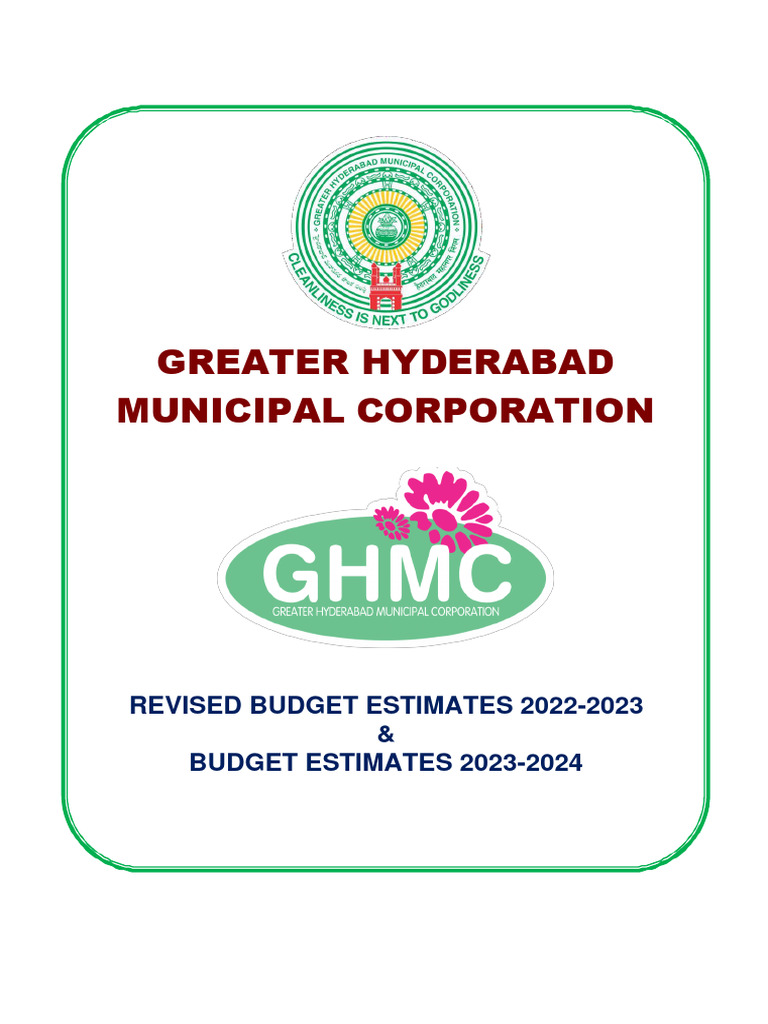 New GHMC Budget 2023 24 | PDF | Expense | Budget