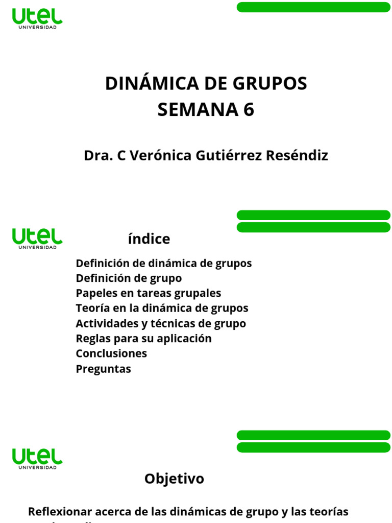 Dinámica de Grupos Semana 6 | PDF | Ciencias del comportamiento | Sicología