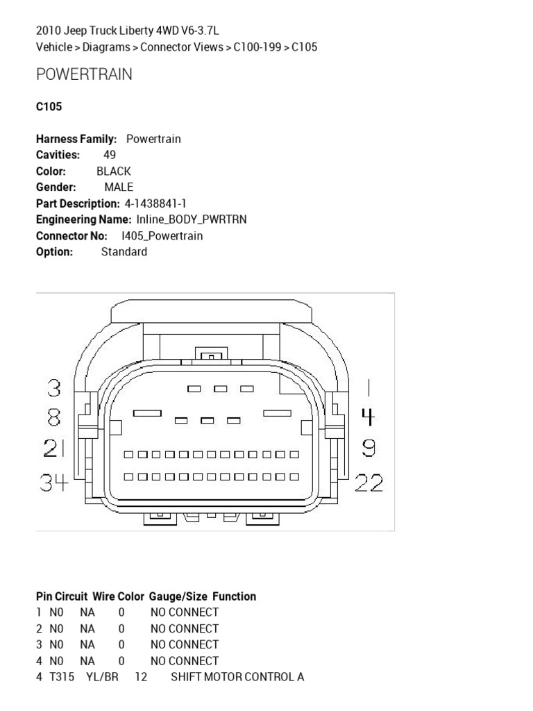 Conector C105 Motor KK10 | PDF