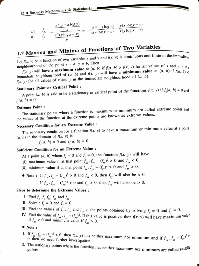Maxima and Minima | PDF | Applied Mathematics | Mathematical Objects