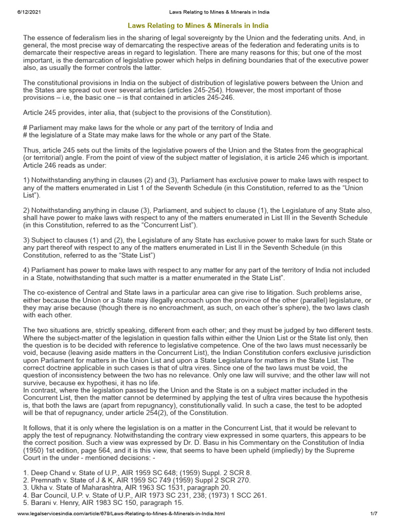Consti Laws | PDF | Lease | Mining