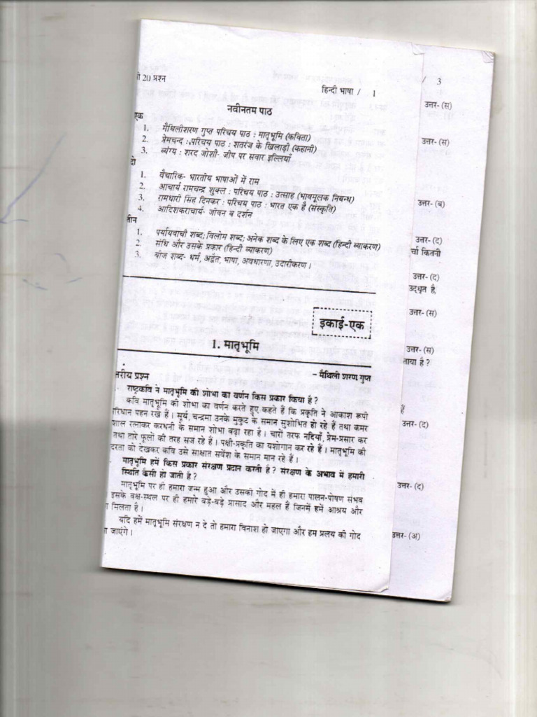 Hindi BA 1st Year | PDF