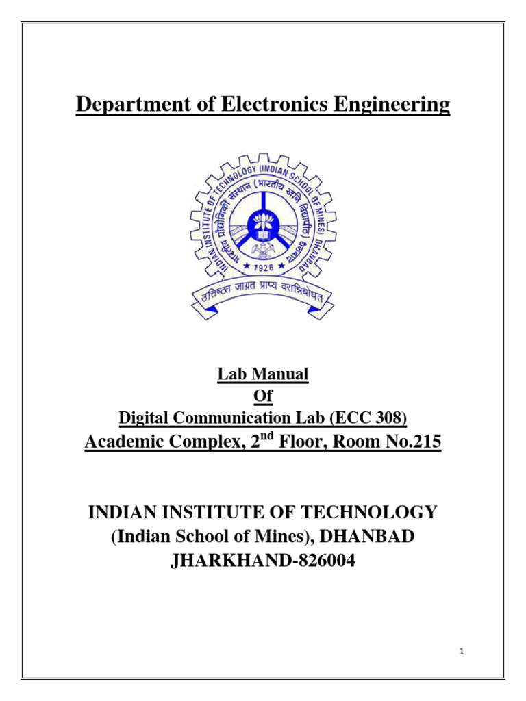 ECC308 Digital Communication Lab | PDF | Modulation | Digital Signal