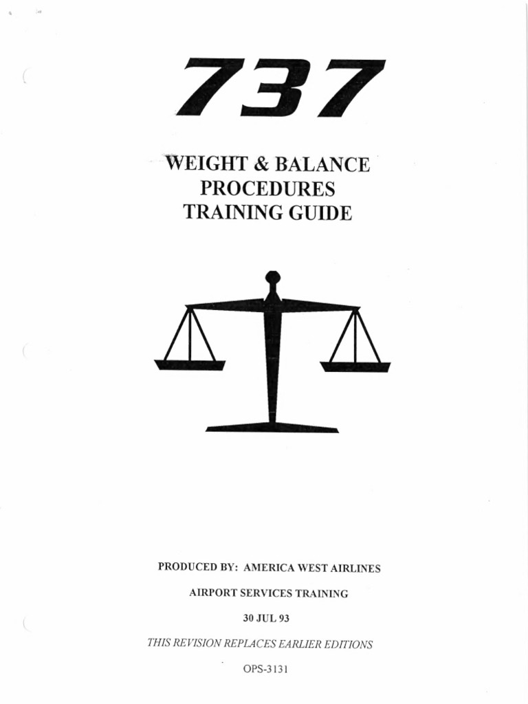 737 Weight and Balance | PDF | Airliner | Aircraft