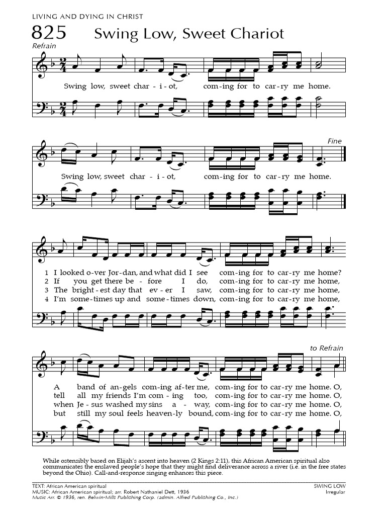 825 Swing Low Sweet Chariot | PDF | African Diaspora | Culture Of The ...