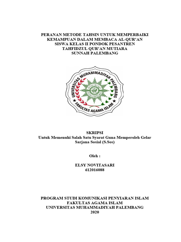 Metode Tahsin di Pesantren | PDF