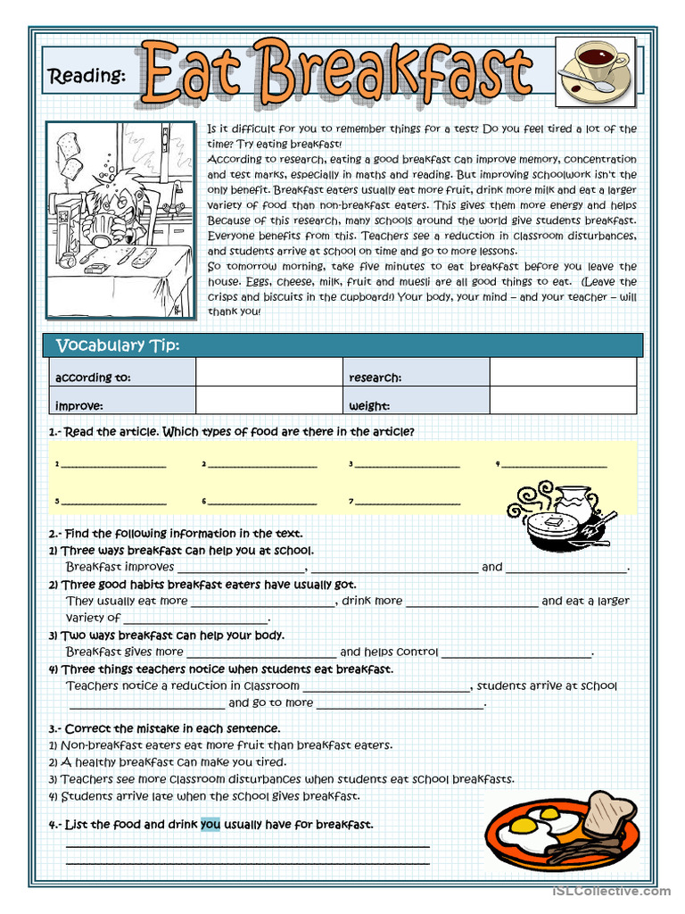 Eat Breakfast | PDF | Foods