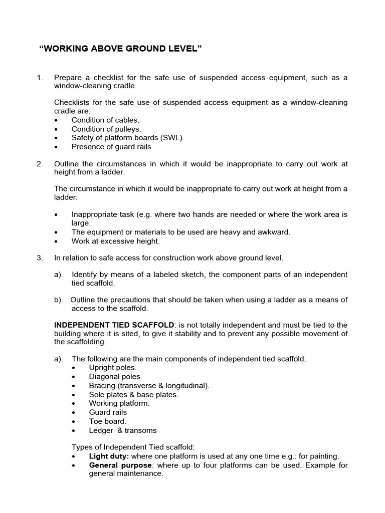 14 Working Above Ground Level | Download Free PDF | Scaffolding
