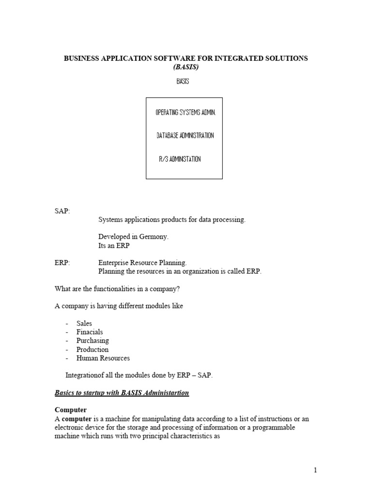 SAP Full Notes Latest | PDF | Computer Network | Osi Model