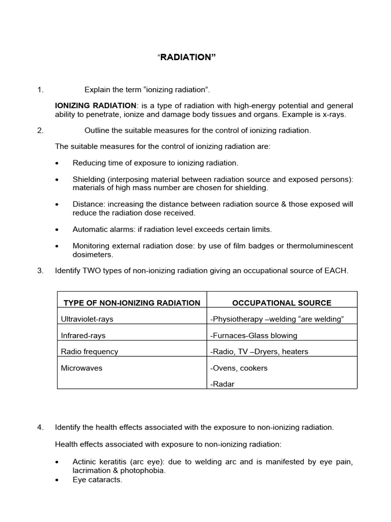 31 Radiation | PDF | Ionizing Radiation | Radiation Protection 31 Radiation | PDF | Ionizing Radiation | Radiation Protection