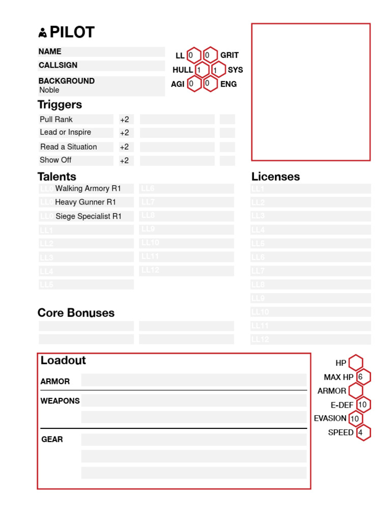 Lancer Character Sheet Overview | PDF | Projectile Weapons | Ballistics