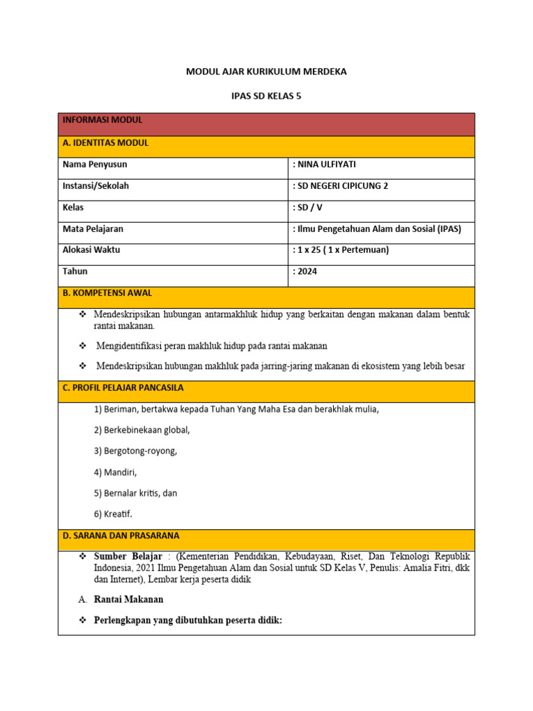 Modul Ajar Kumer | PDF | Pengembangan Diri | Kesehatan Holistik