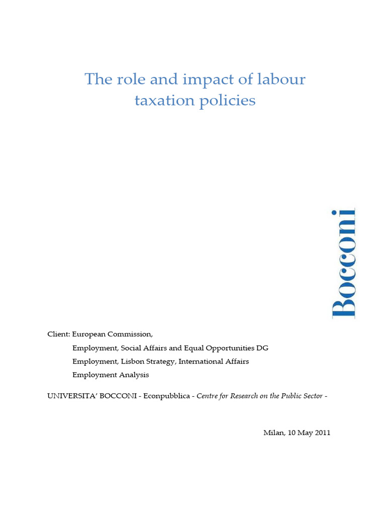 Labour Taxation Policies Impact Analysis | PDF | Taxes | Labour Economics
