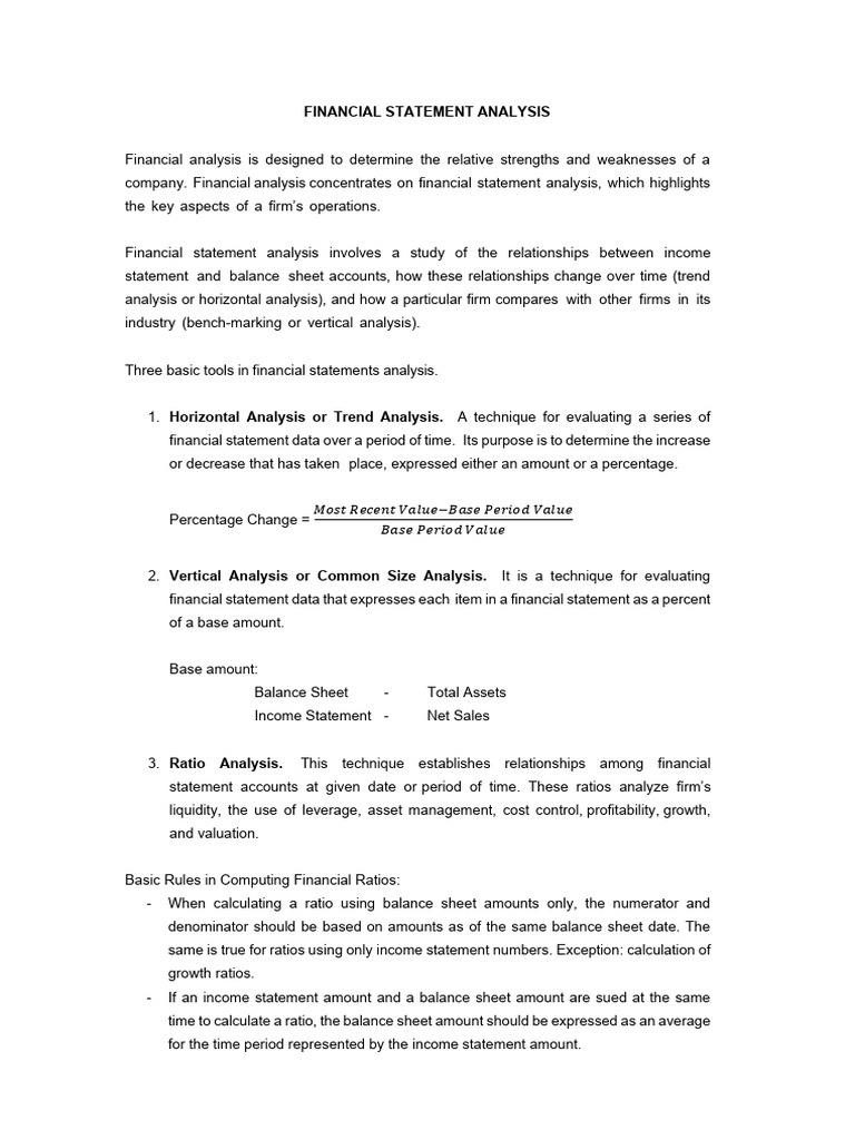 Financial Statement Analysis | PDF | Dividend | Equity (Finance)