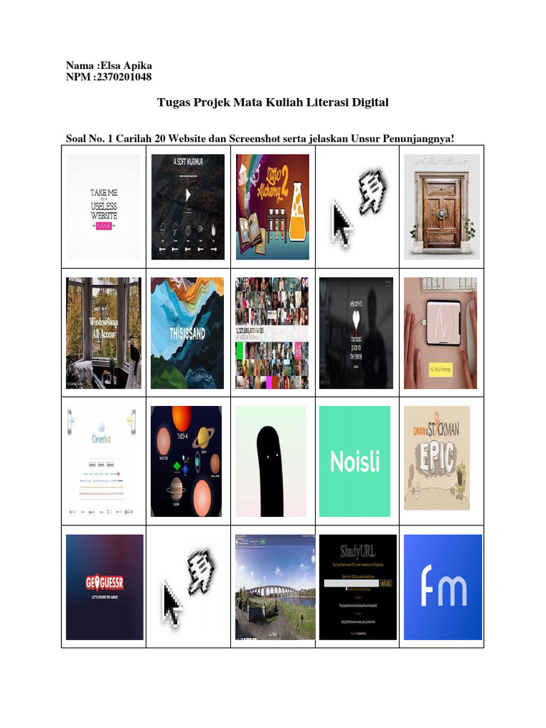 20 Website Unik & Contoh Domain | PDF