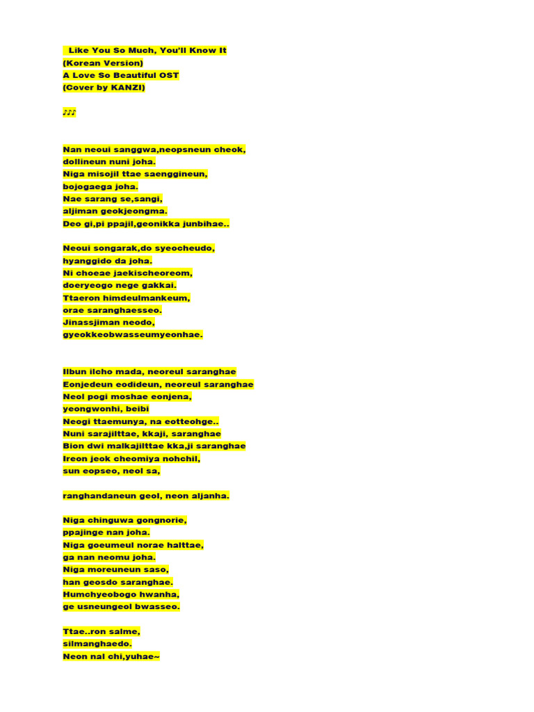 Like You So Much | PDF