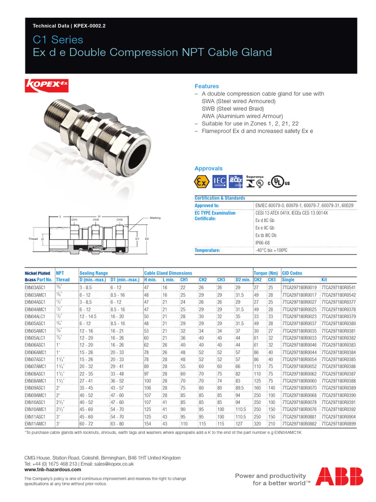 Kpex 0002 2 - c1 Series NPT | PDF