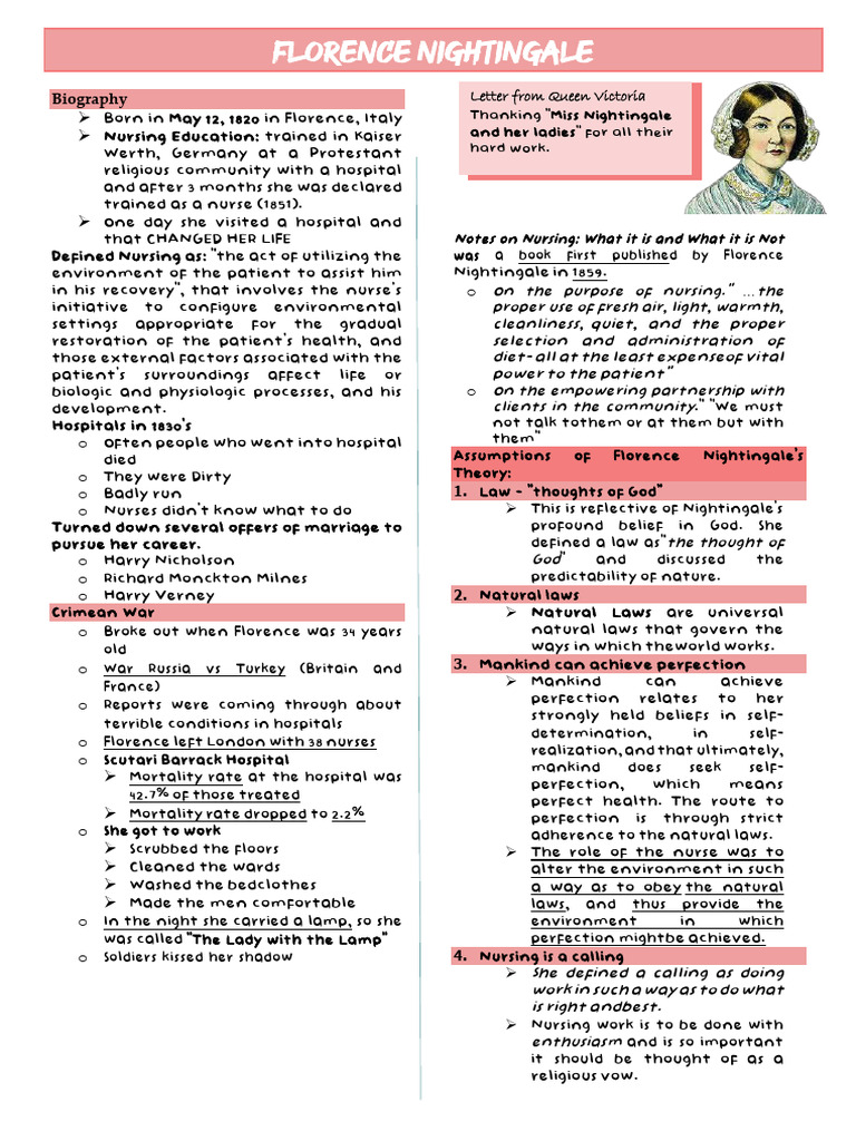 Florence Nightingale | PDF | Nursing | Florence Nightingale