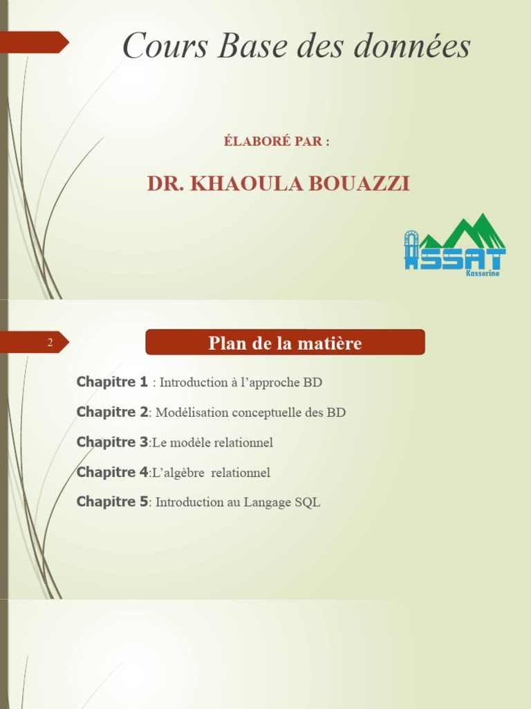 Introduction aux bases de données SGBD | PDF | Bases de données | SQL