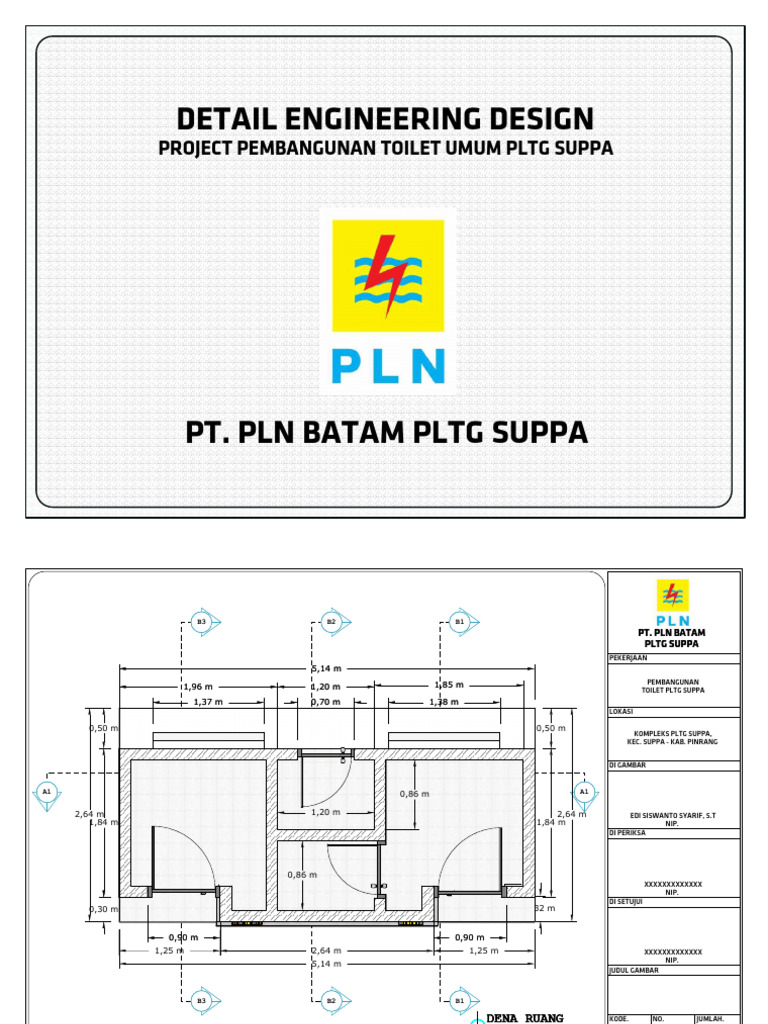 Desain Toilet Umum PLTG Suppa | PDF