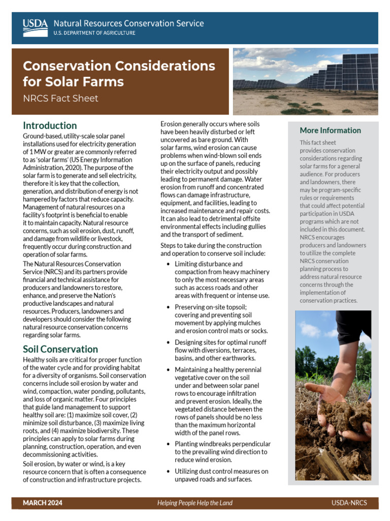 Solar Farm Conservation Strategies | PDF | Natural Resources ...