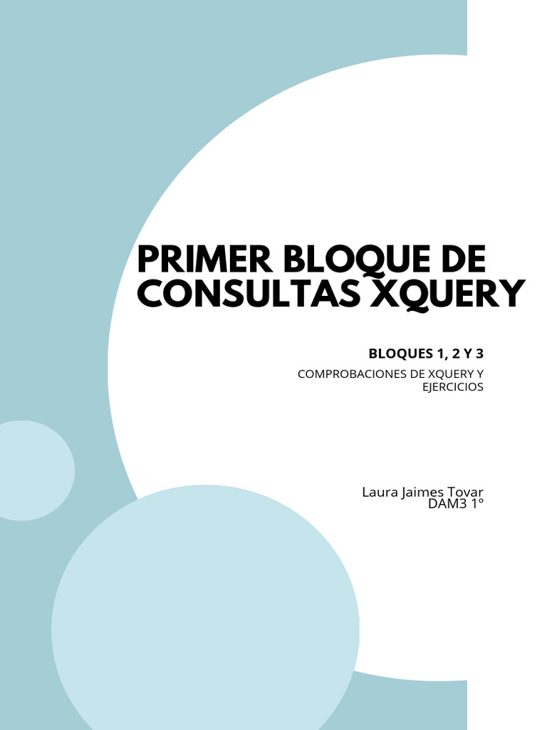 Ejercicios Xquery - Laura Jaimes Tovar | PDF