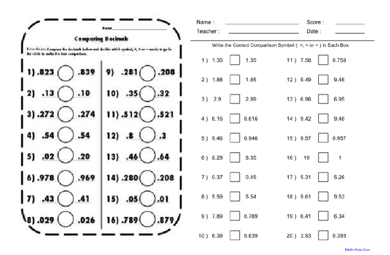 Decimals-Practise-Set-3 | PDF