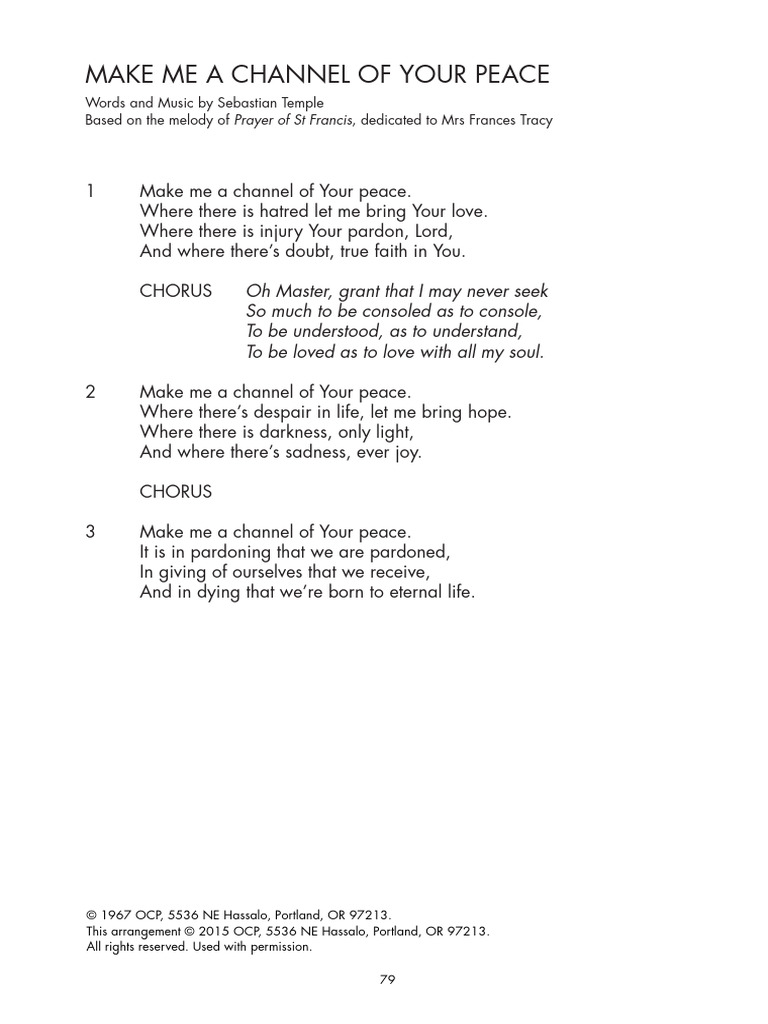 Make Me A Channel of Your Peace 1 | PDF