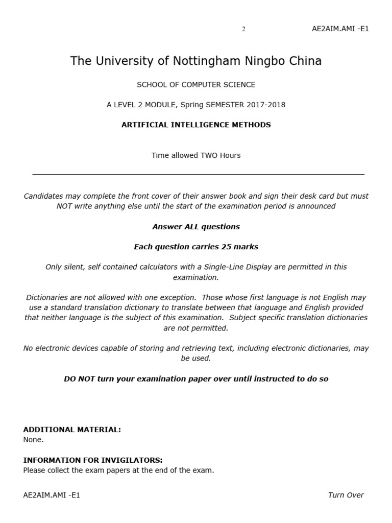 AIM201718 Exam Final | Download Free PDF | Applied Mathematics | Algorithms And Data Structures