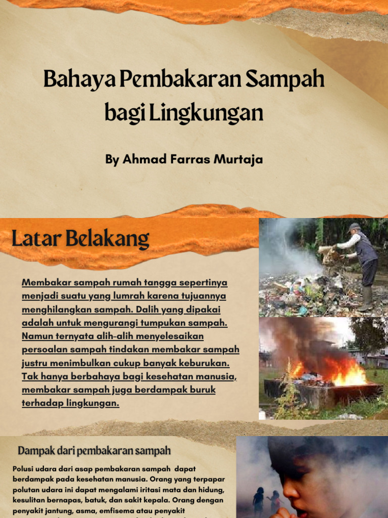 Bahaya Pembakaran Sampah Terbuka | PDF