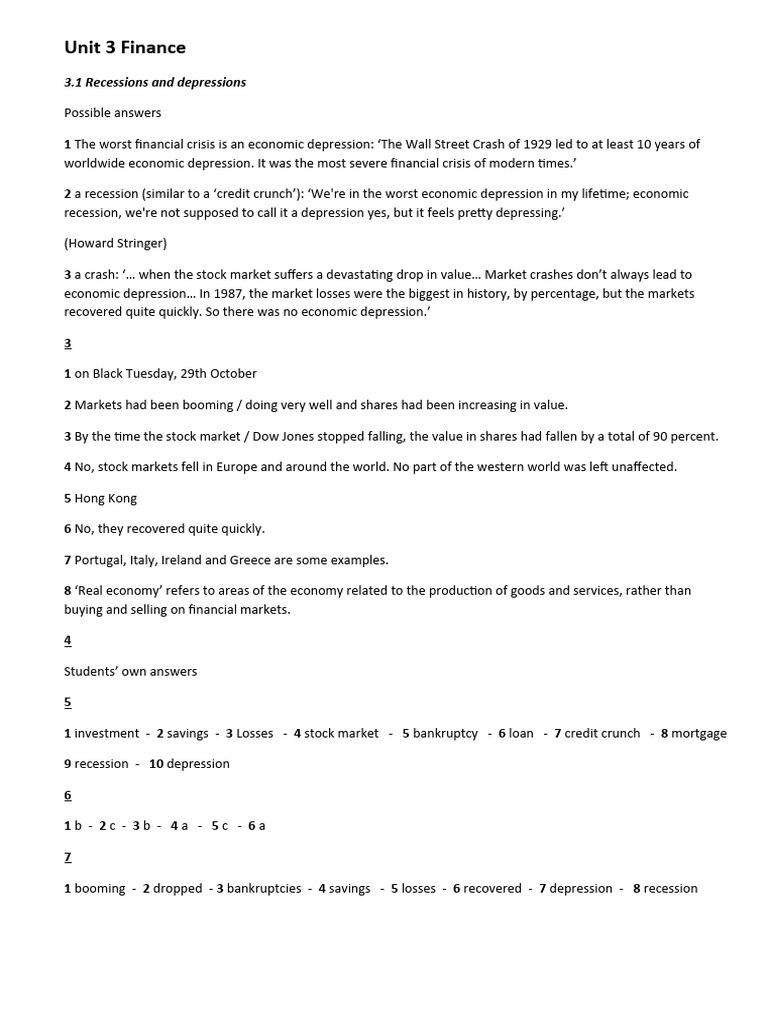 Understanding Recessions and Market Dynamics | PDF | Great Depression ...