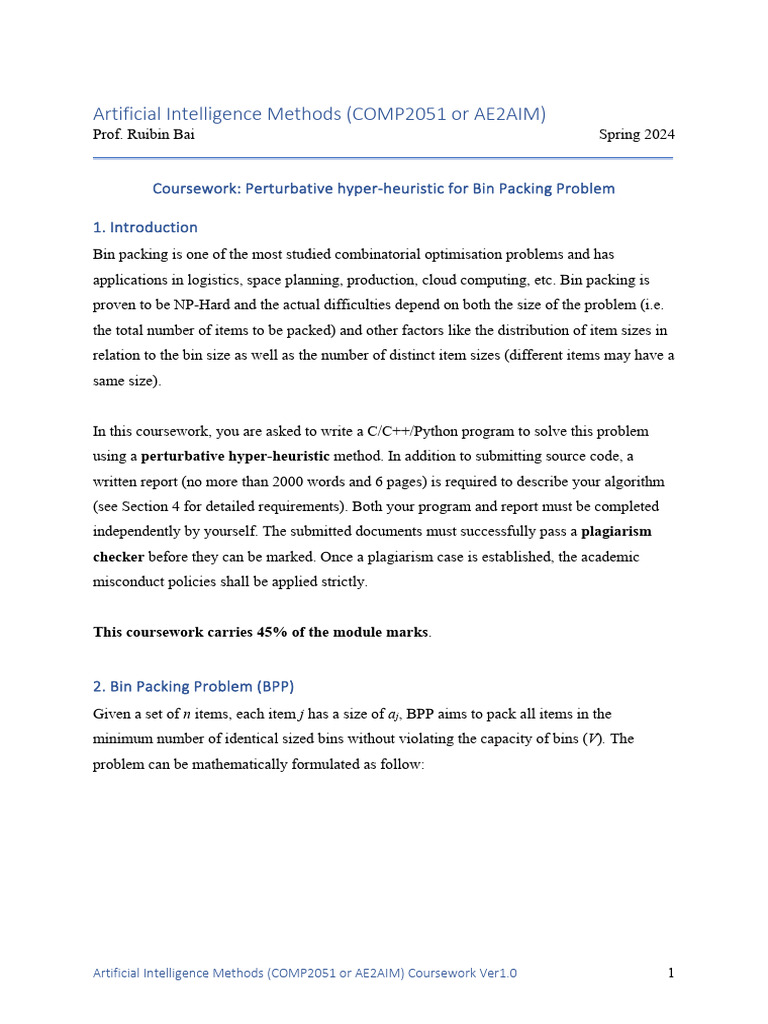 AIM cw1 BPP 2024 04 08 1 | PDF | Computer Program | Programming