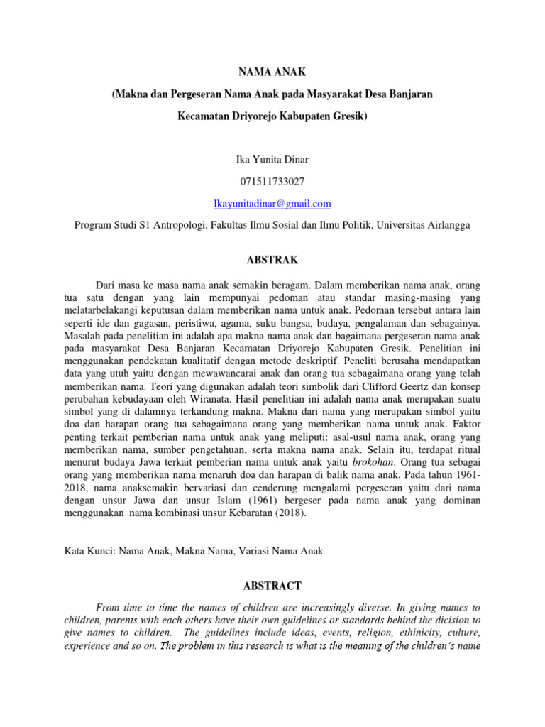 Jurnal Ika Yunita Dinar 071511733027 PDF | PDF | Kesehatan Holistik