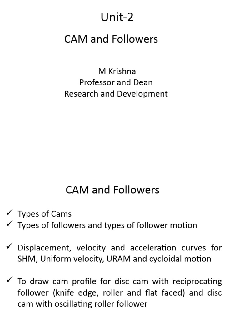 Types of Cams and Followers Explained | PDF | Mechanics | Mechanical ...