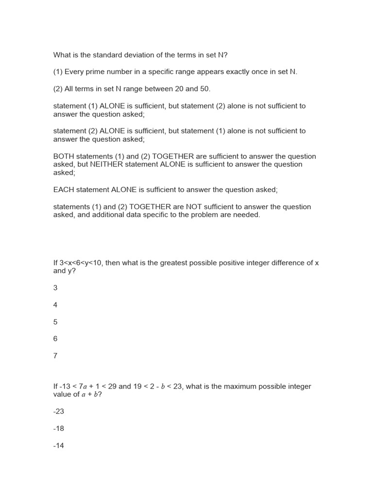 Simulation Test 1 Pdf Mathematics