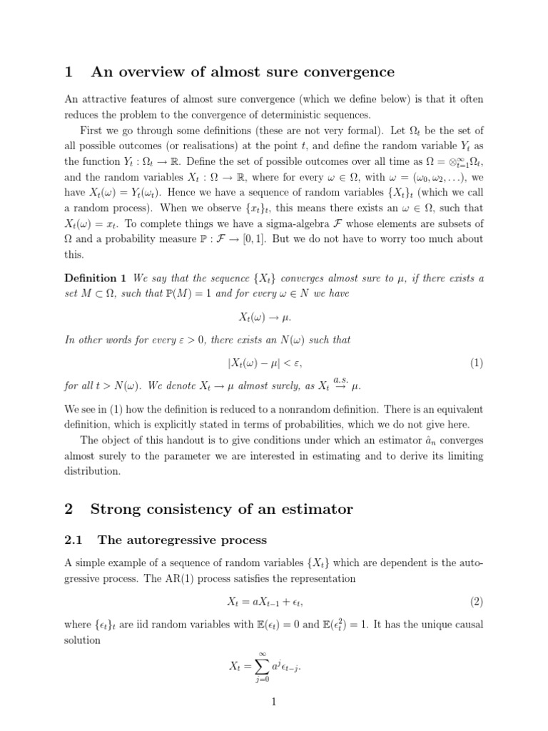 Almost Sure Convergence Explained | PDF | Mathematical Analysis ...