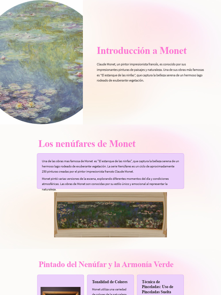 Introduccion A Monet | Descargar gratis PDF | Claude Monet | Impresionismo