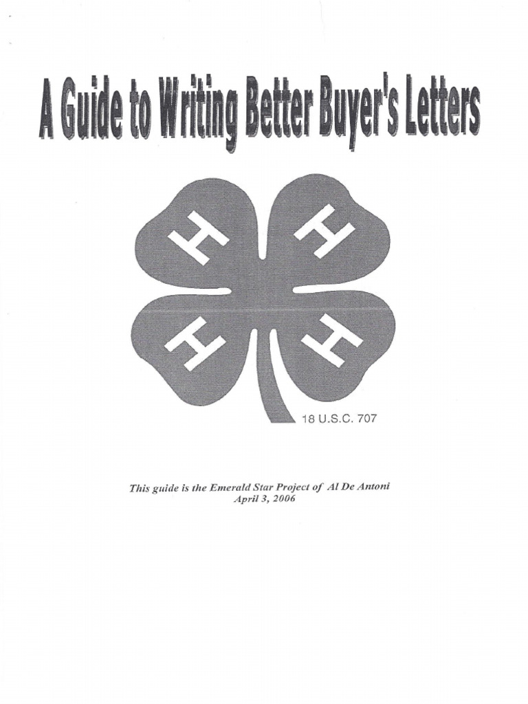 Guide To Writing A Better Livestock Letter | PDF