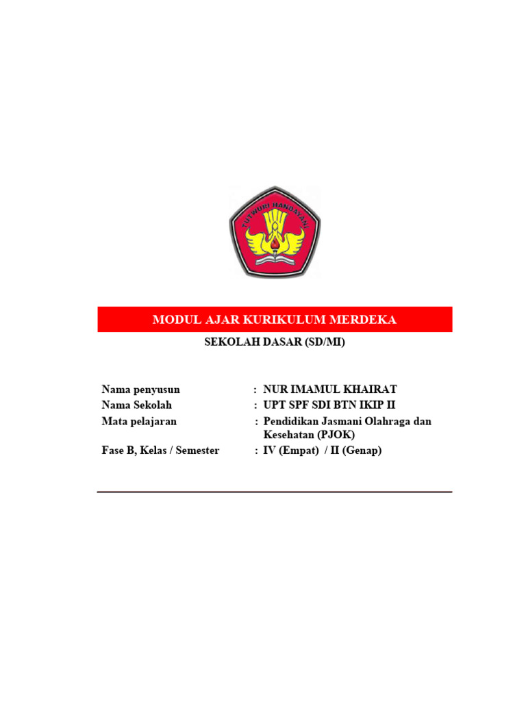 MODUL AJAR KELAS 4 (Aktivitas Kebugaran Jasmani) | PDF | Karier & Perkembangan