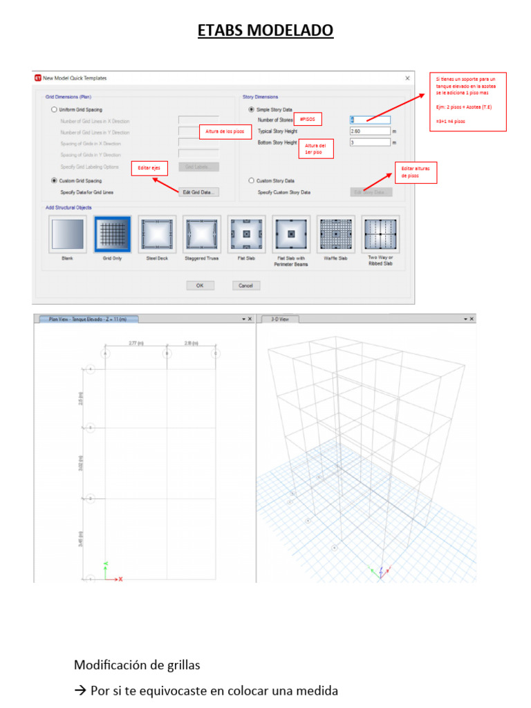 Modelado ETABS: Guía Completa de Diseño | PDF | Viga (Estructura ...