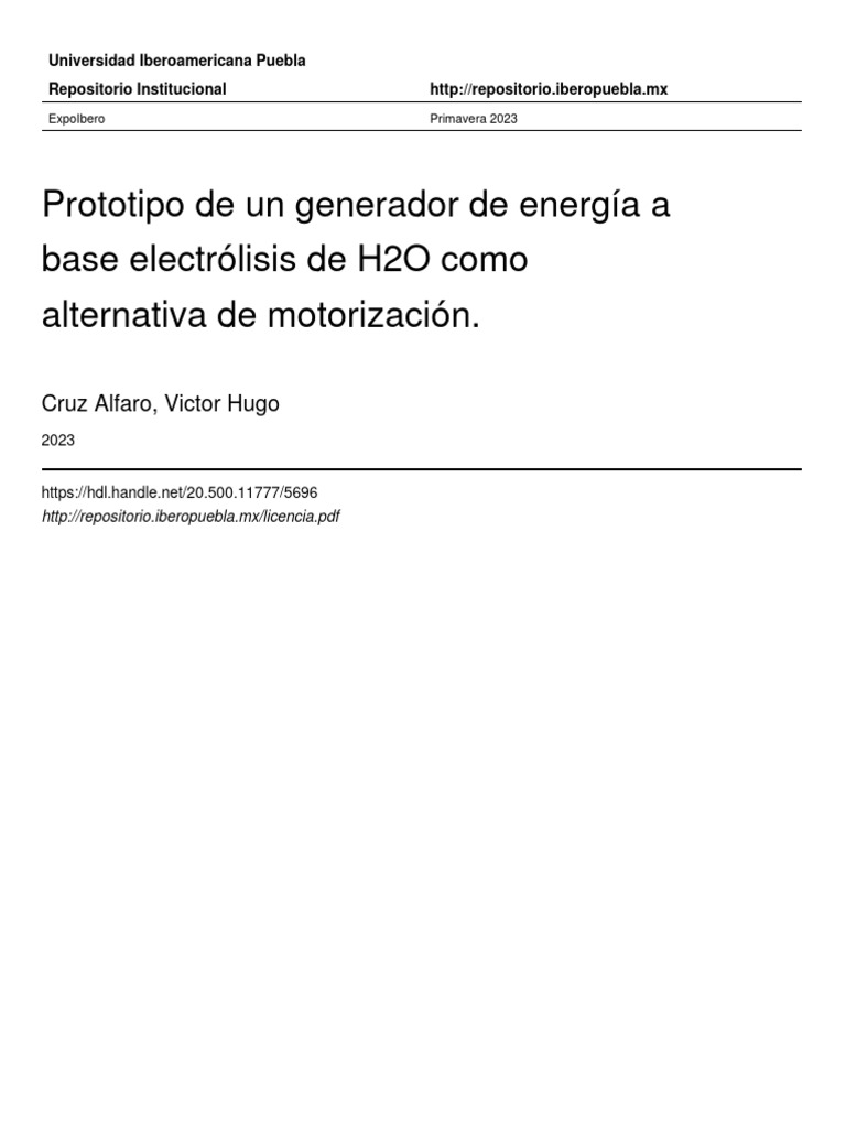 Prototipo_de_electrólisis._modalidad prototipo_articuloPDF_final | PDF | Energía renovable ...