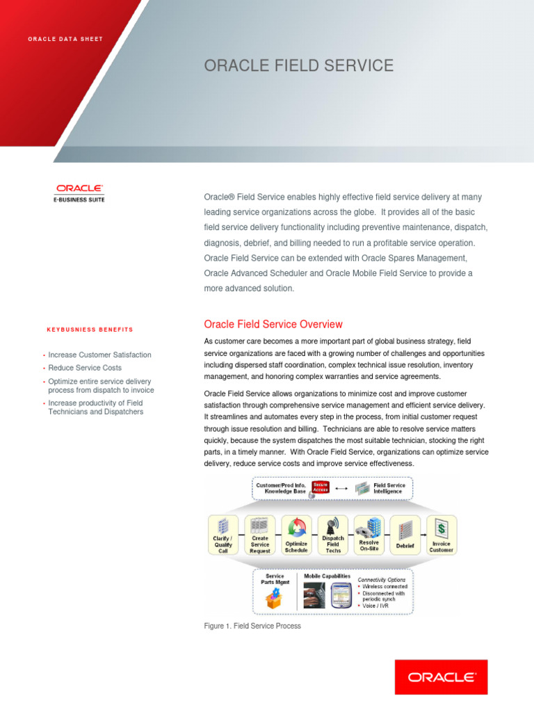 Oracle Field Service Data Sheet | PDF | Oracle Corporation | Automation Oracle Field Service Data Sheet | PDF | Oracle Corporation | Automation