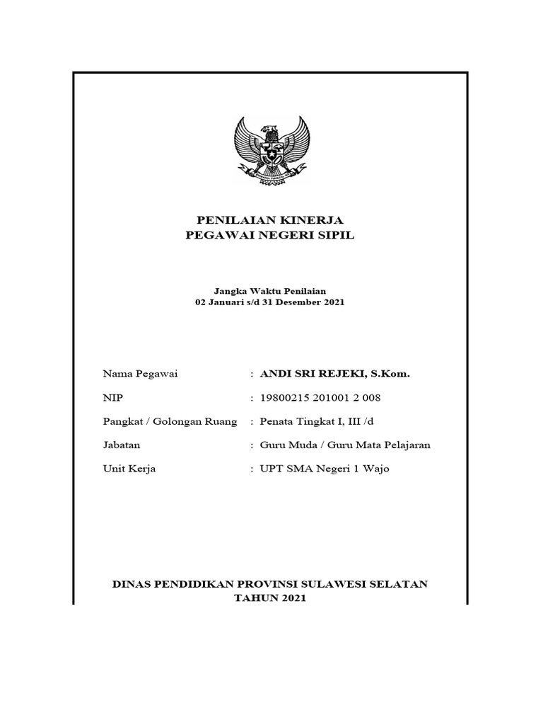 SKP 2021 Andi Sri Rejeki | PDF